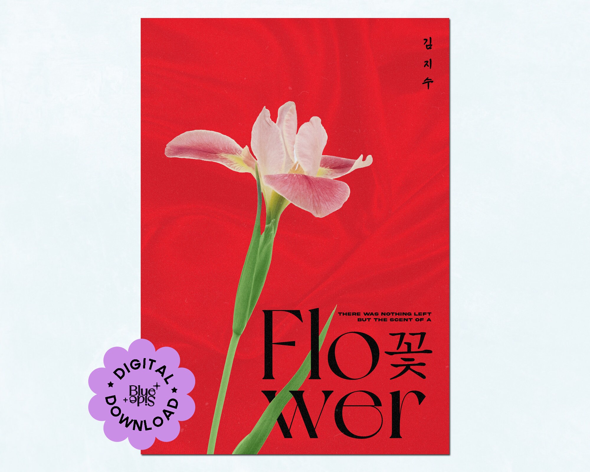 Blackpink Jisoo Flower Digital Poster Jisoo Flower Print - Etsy