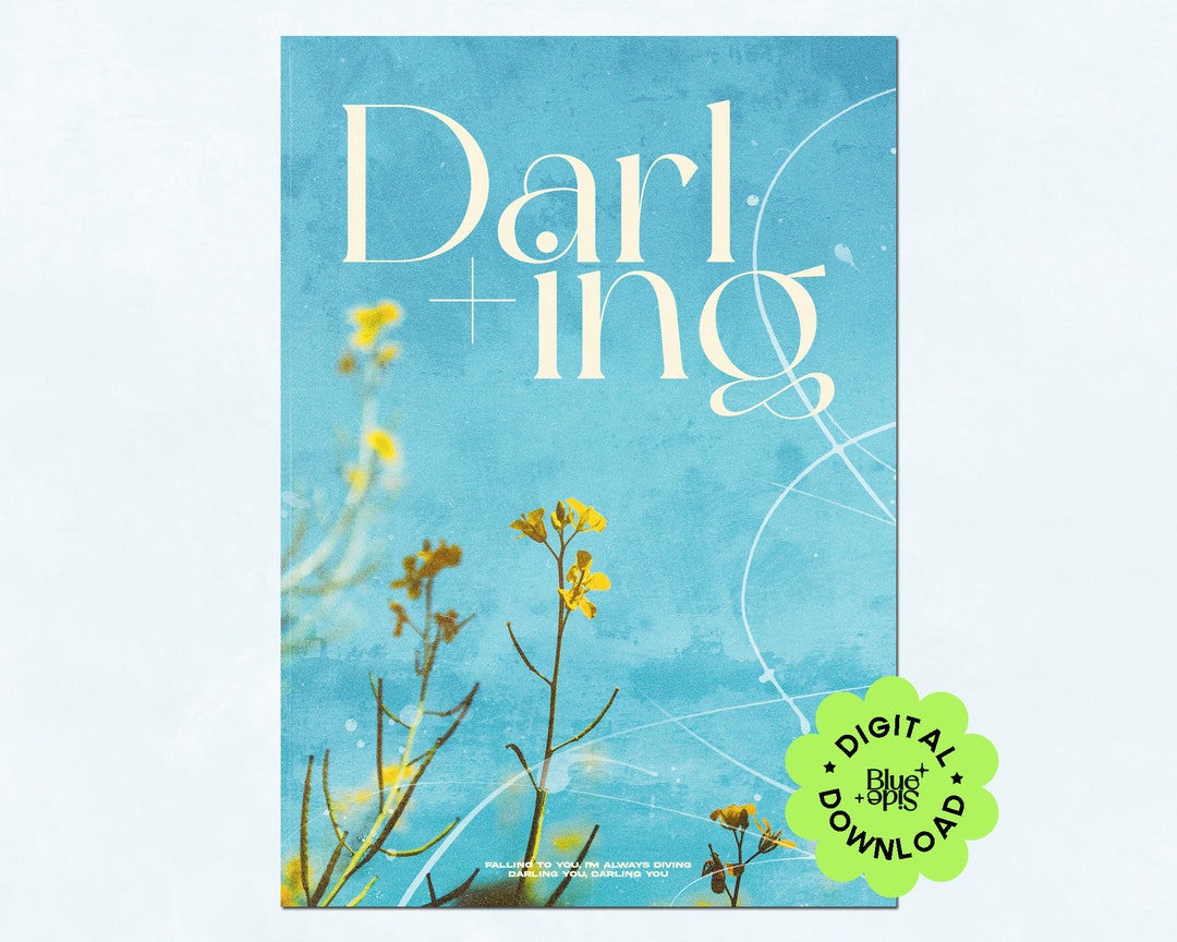 Seventeen Darl+ing Digital Poster, Instant Download, Darling Lyric ...