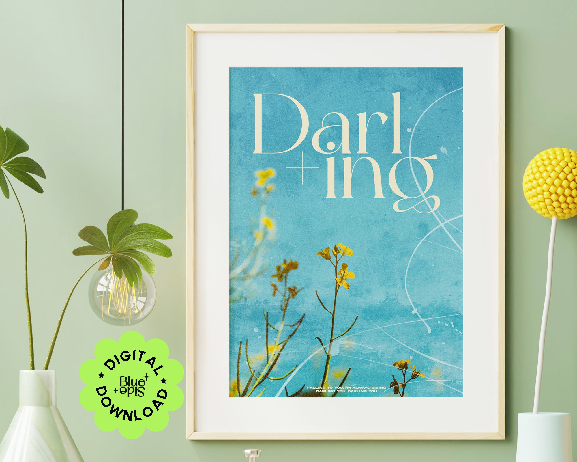 Seventeen Darl+ing Digital Poster, Instant Download, Darling Lyric ...