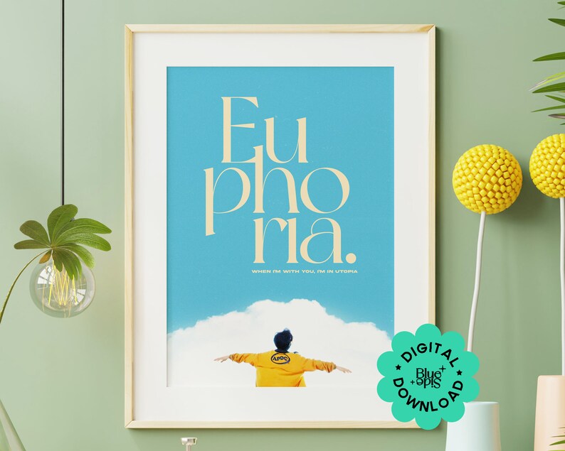 BTS Jungkook Euphoria Digital Poster Euphoria Lyrics Print - Etsy