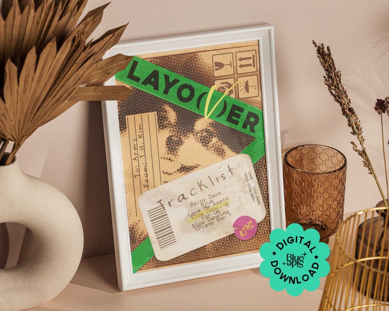 BTS V Layover Digital Poster Print, Instant Download, Taehyung Layover ...