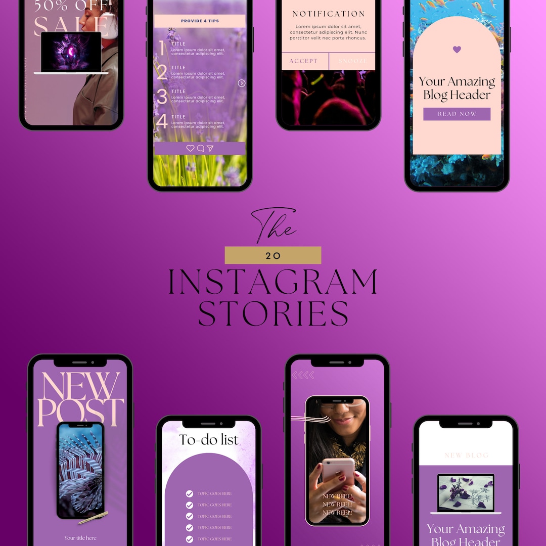 Purple Instagram Story Canva Template | IG Feed | Business Instagram ...
