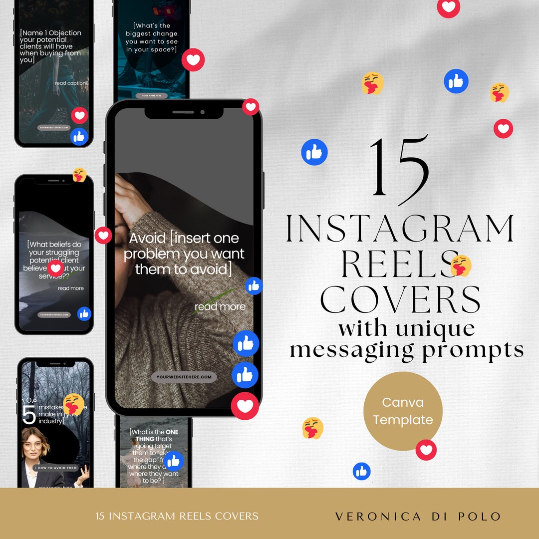 Reels Covers Aesthetic | Black Editable Reel Covers Templates ...