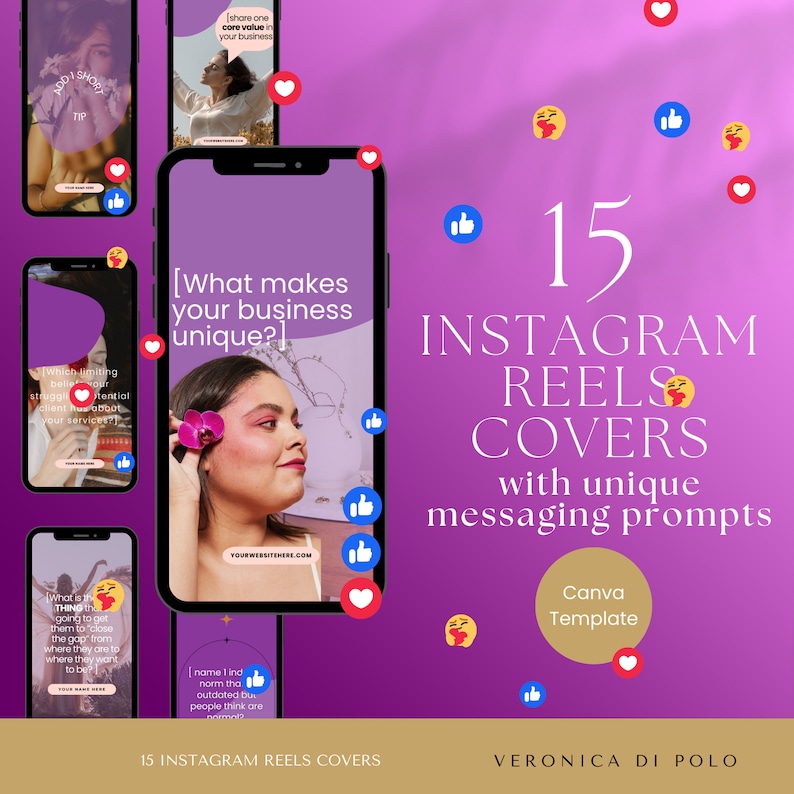 15 Reel Cover Template Editable in CANVA Instagram Reel Covers Modern ...
