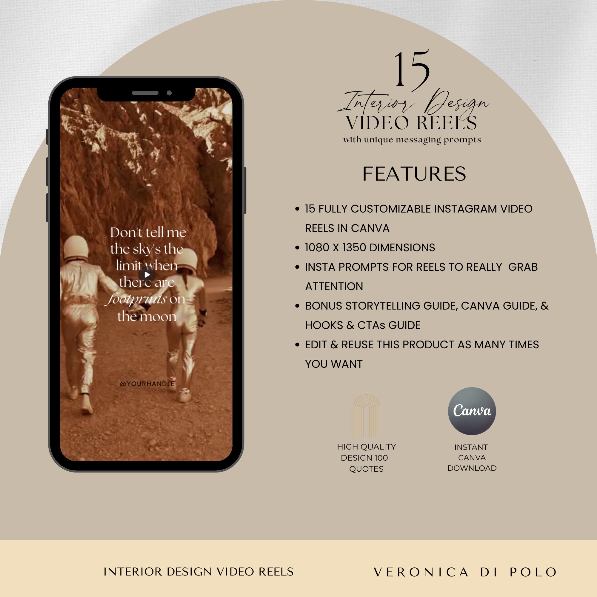 Video Templates for Instagram Reels | Instagram Video Reels Interior ...