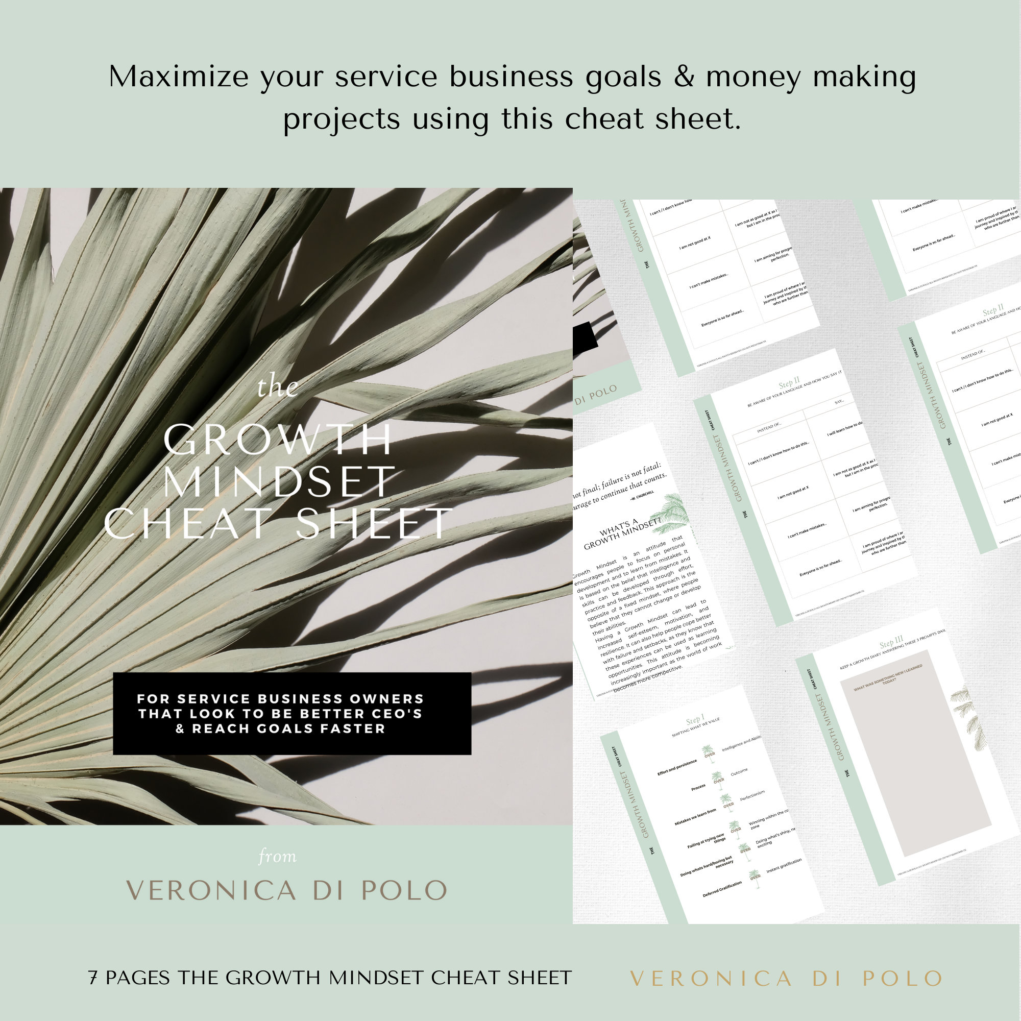 Growth Mindset Worksheet for Coaches & Entrepreneurs 2023 Business ...