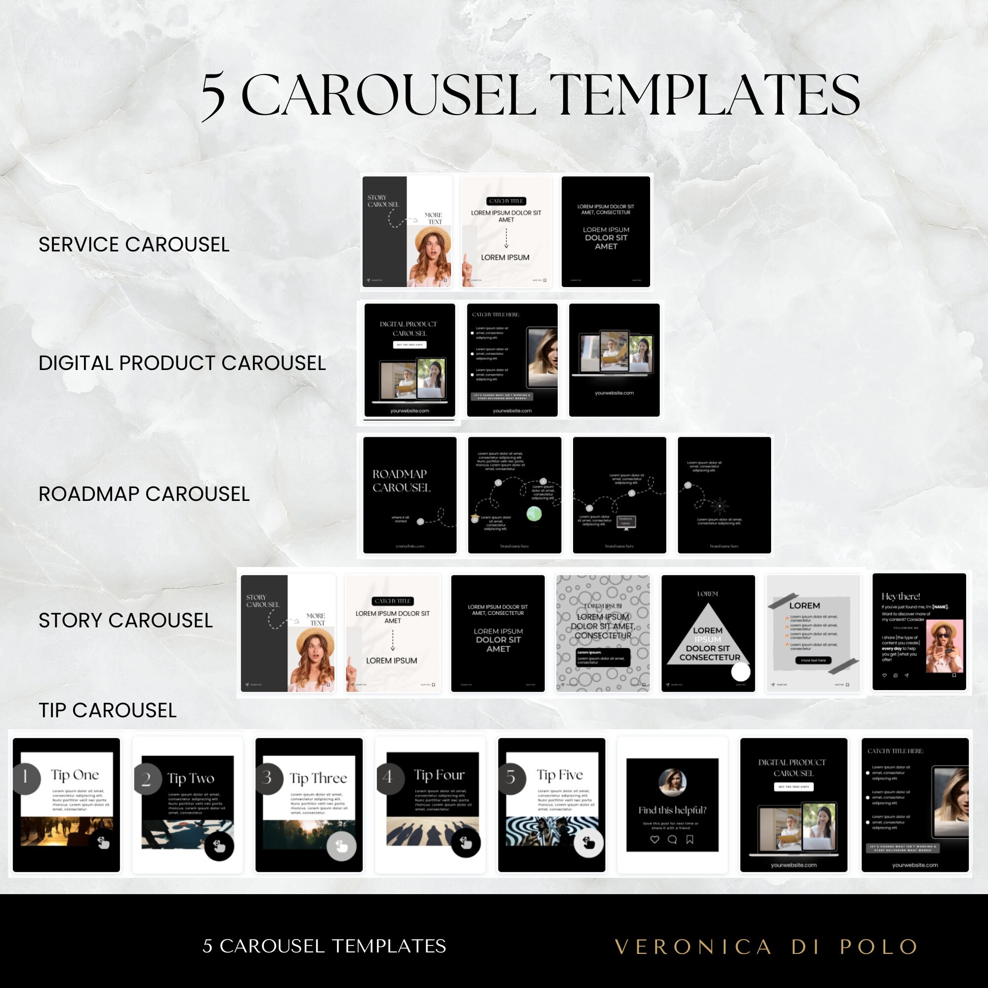 Instagram Carousel Canva Carousel Template Instagram Classy Instagram ...