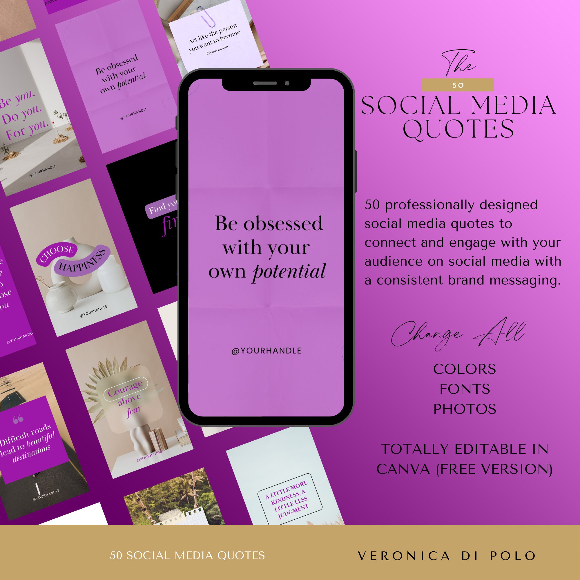 50 Instagram Inspirational Quote Pack | Instagram Volume | Social Media ...