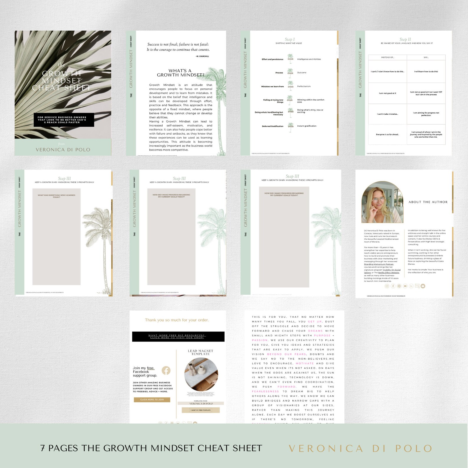 Growth Mindset Worksheet for Coaches & Entrepreneurs 2023 Business ...