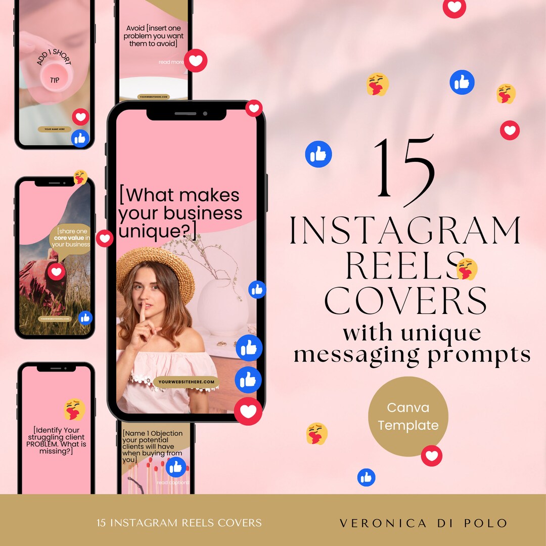 Reels Covers Aesthetic | Reel Covers Pink | Editable Reel Covers ...