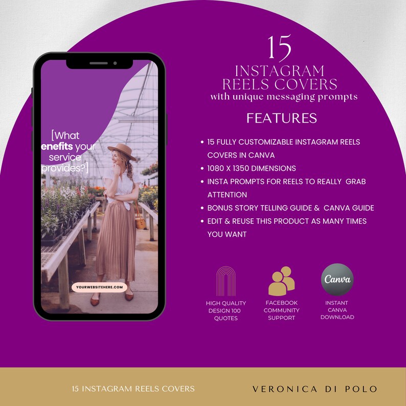 Reels Covers Aesthetic | 15 Reel Cover Template Editable in CANVA ...