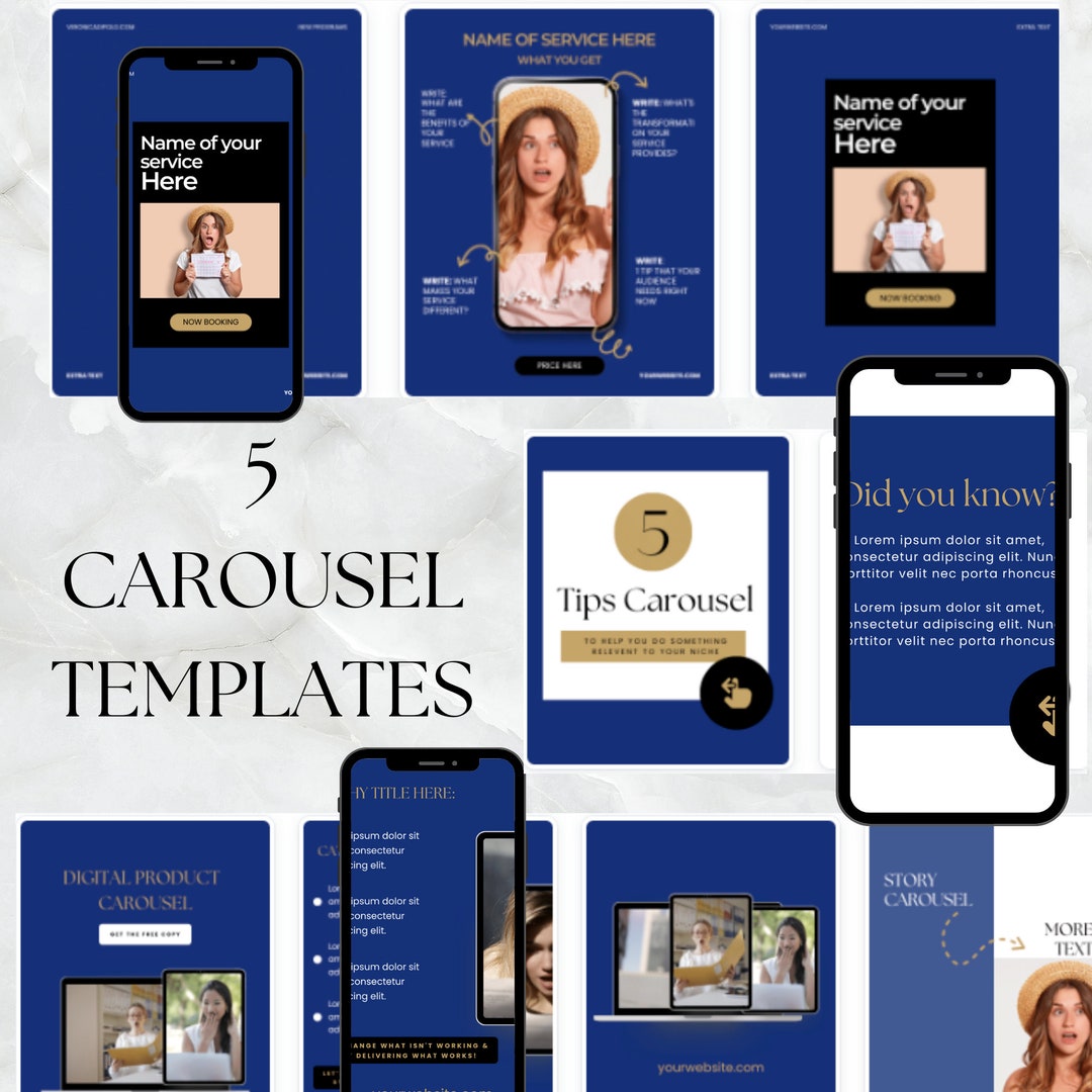 Instagram Carousel Template | Editable IG Templates Business ...