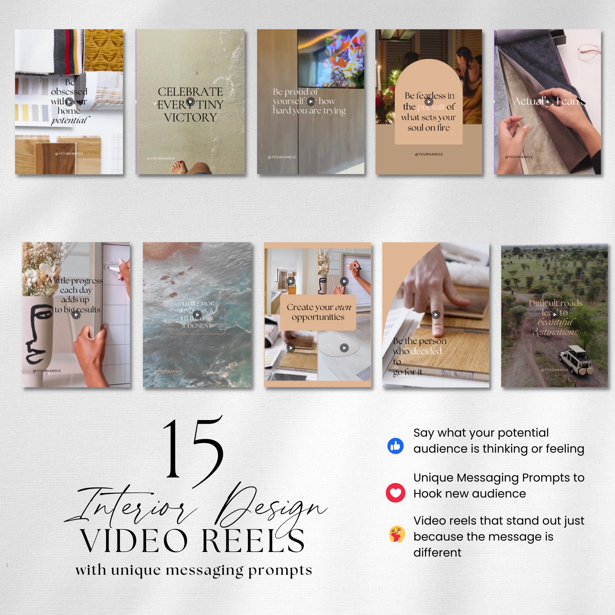 Video Templates for Instagram Reels | Instagram Video Reels Interior ...