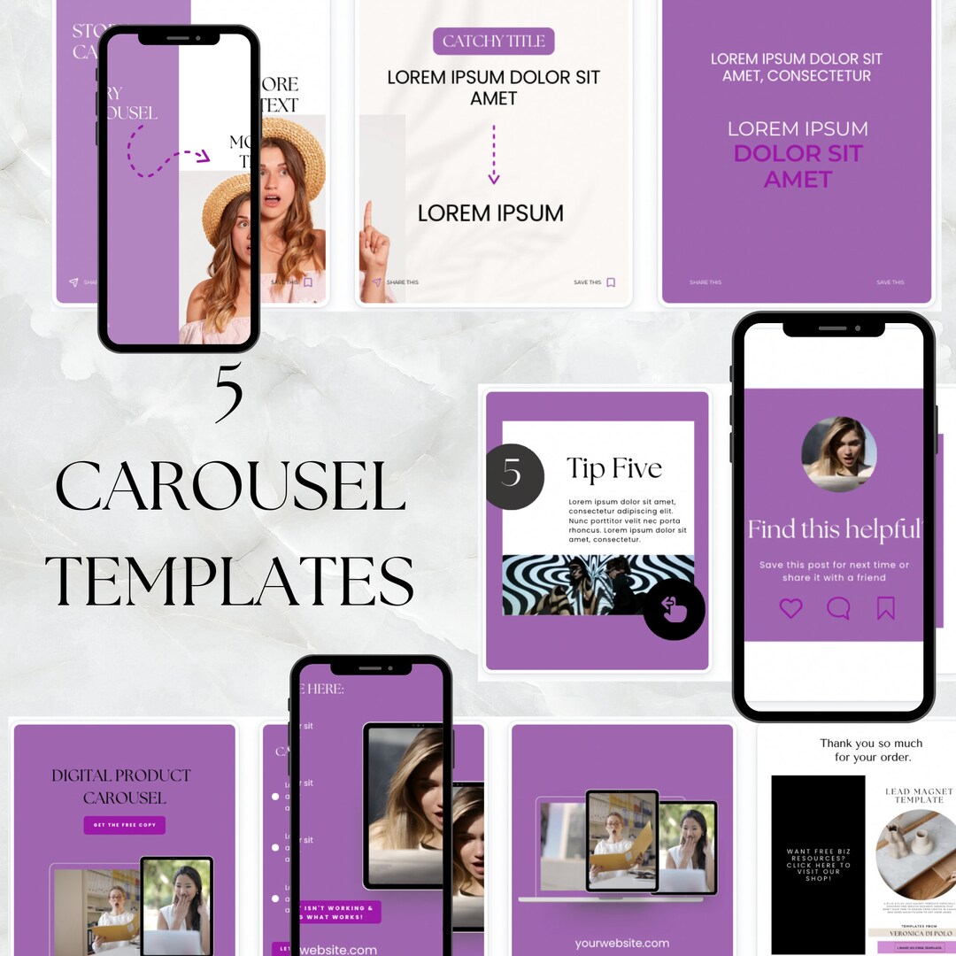 2023 Instagram Carousel Templates | Carousel Post Instagram | Slide ...