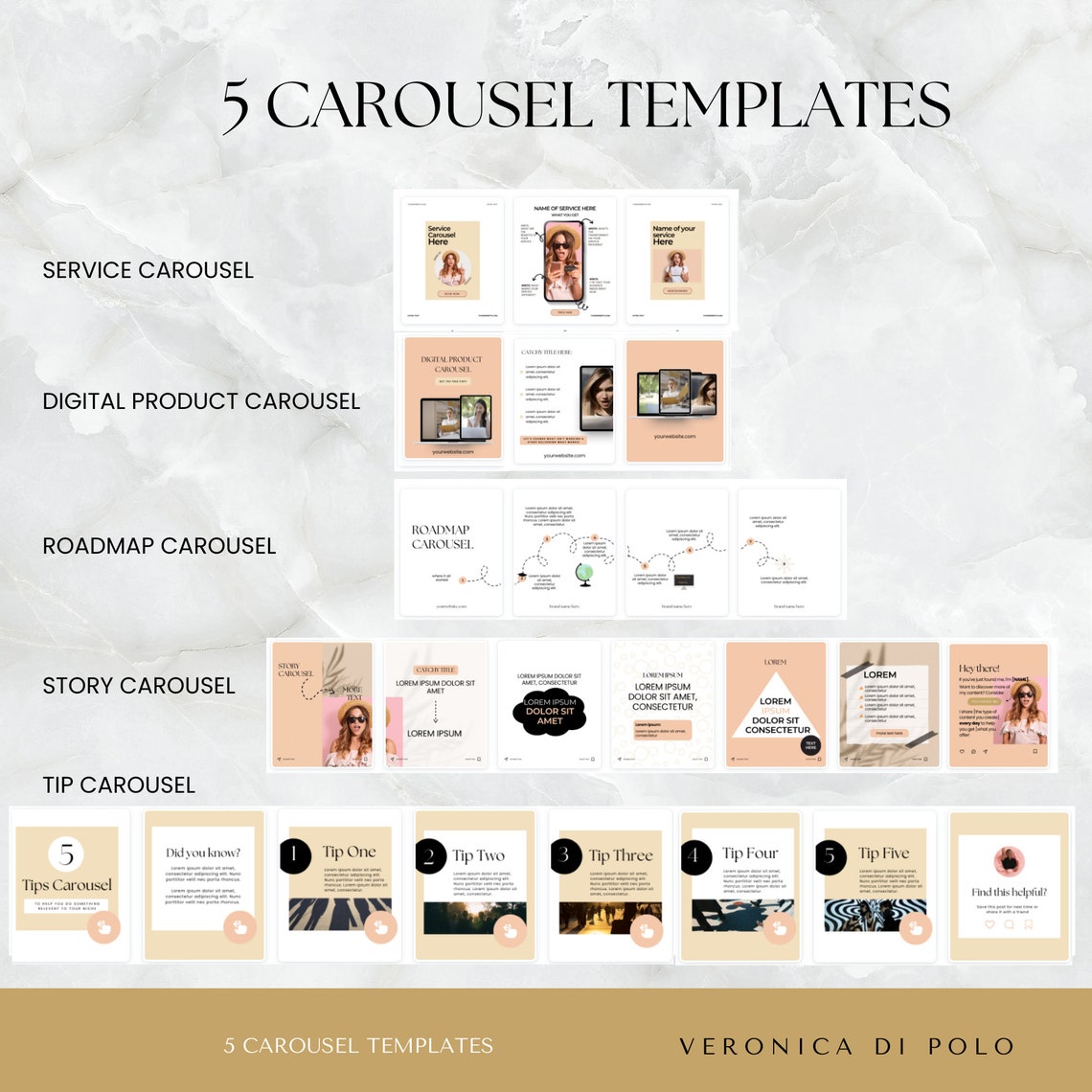 5 Instagram Carousel Carousel Post Instagram Carousel Templates ...