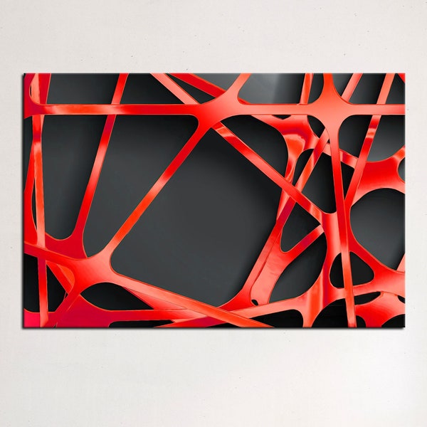 Red and Black Art - Etsy
