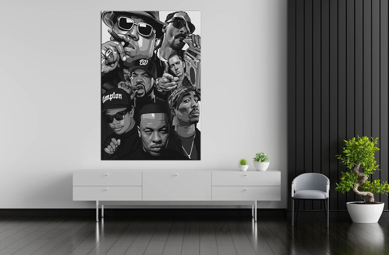 Rap Legends Canvas Print, Hip Hop Rap Legends Canvas, American Rappers ...