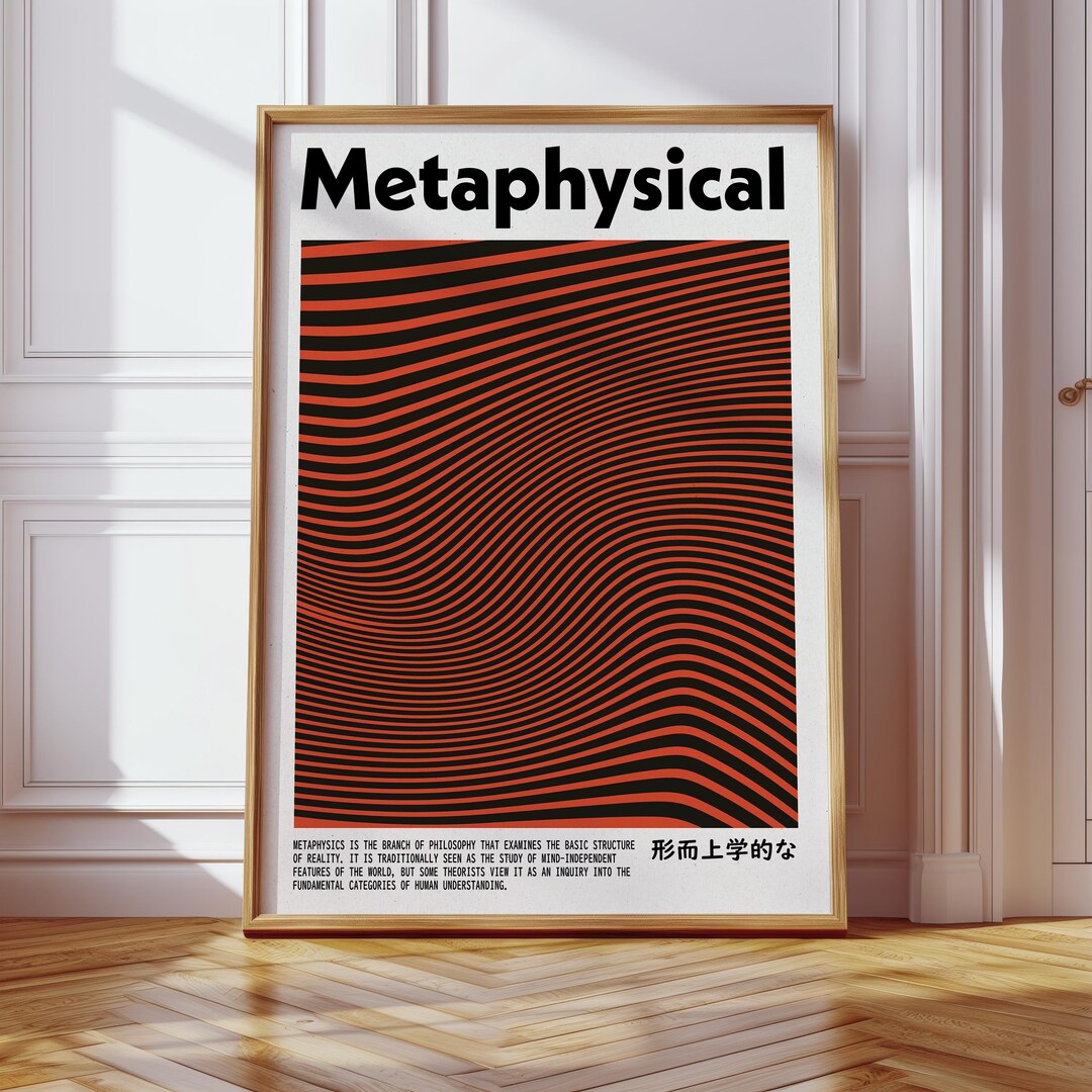 Metaphysical Download Print, Vintage Colorful Poster, Retro Poster ...