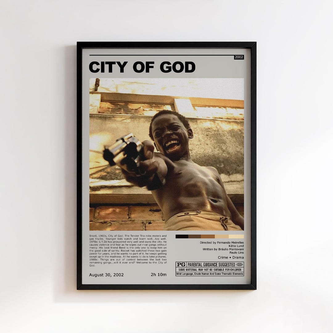 City of God Movie Poster Printable Poster Film Poster Digital Art Wall ...
