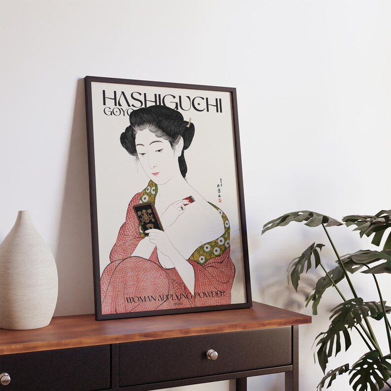 Hashiguchi Goyo Poster – Woman Applying Powder (1918) – Japanese ...