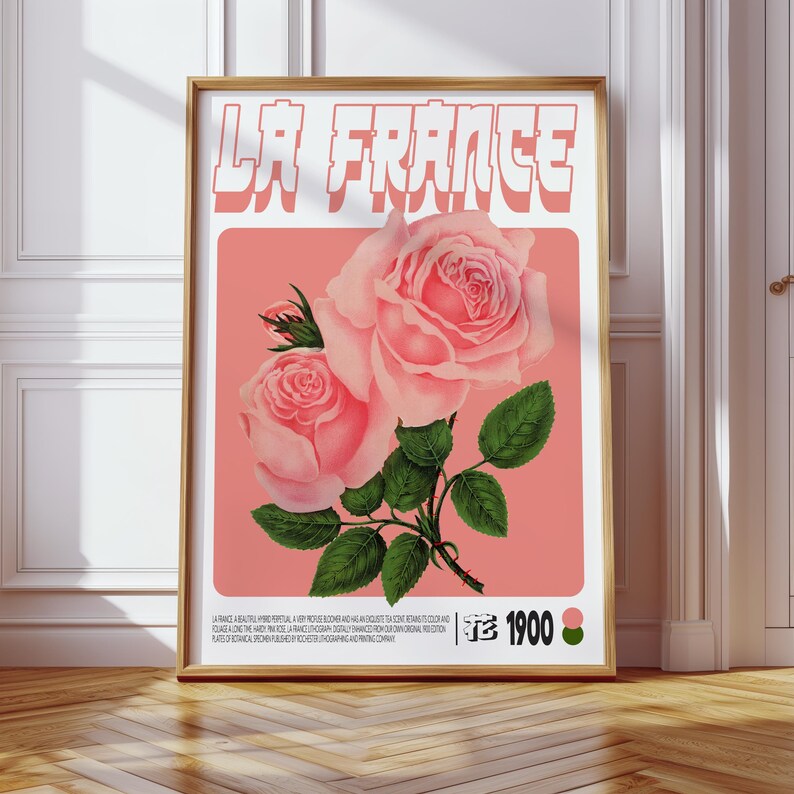 La France Botanical Specimen Digital Poster, Original Wall Print ...