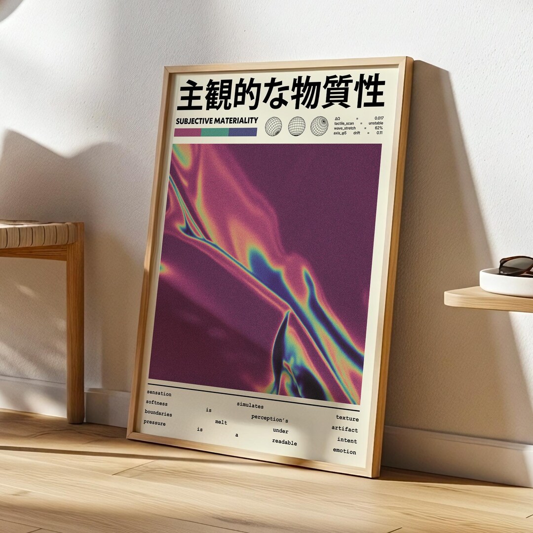 Subjective Materiality Poster – Abstract Sci-fi Texture Print, Japanese ...