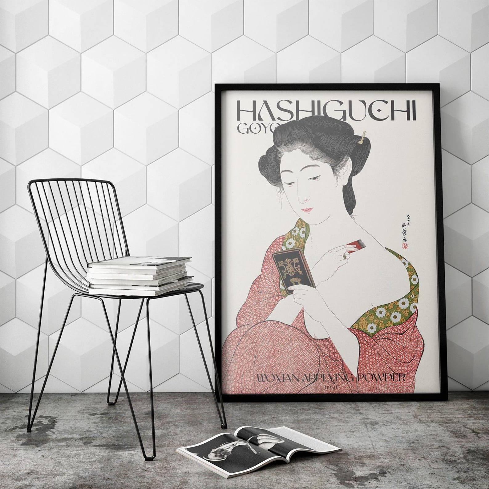 Hashiguchi Goyo Poster – Woman Applying Powder (1918) – Japanese ...