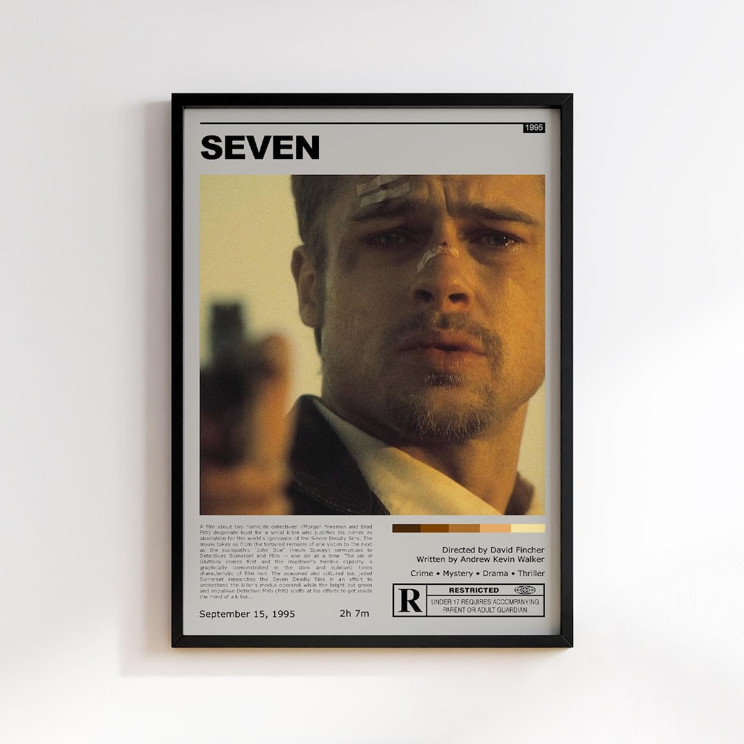 Seven Movie Poster Printable Poster Film Poster Digital Art Wall Art ...