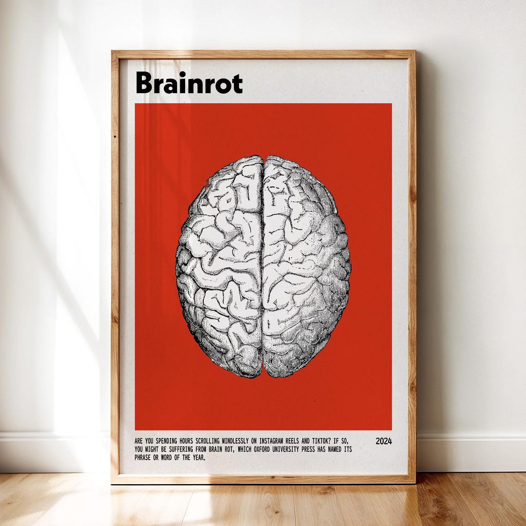 Brainrot Wall Print, Download Poster, Modern Print, Creative Art ...