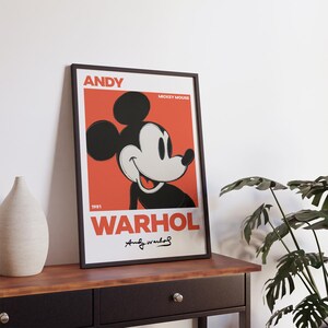 Andy Warhol | Mickey Mouse Download Print, Vintage Colorful Poster ...
