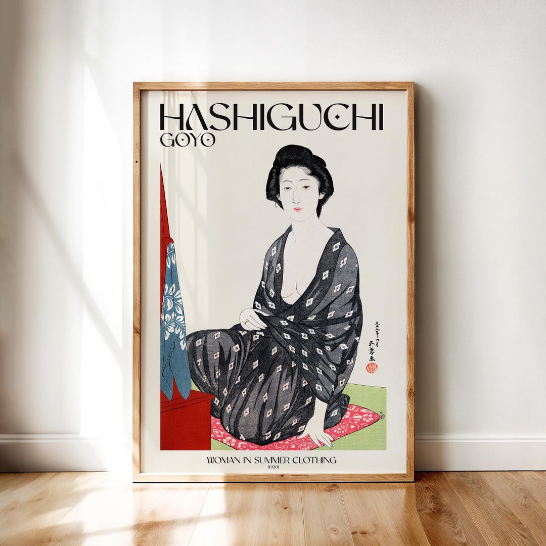 Hashiguchi Goyo Poster – Japanese Shin-hanga Art Print “woman in Summer ...