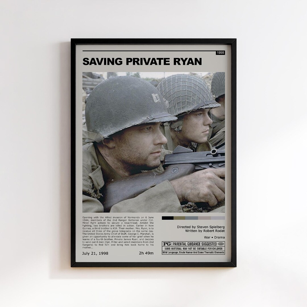 Saving Private Ryan Movie Poster Printable Poster Film Poster Digital ...