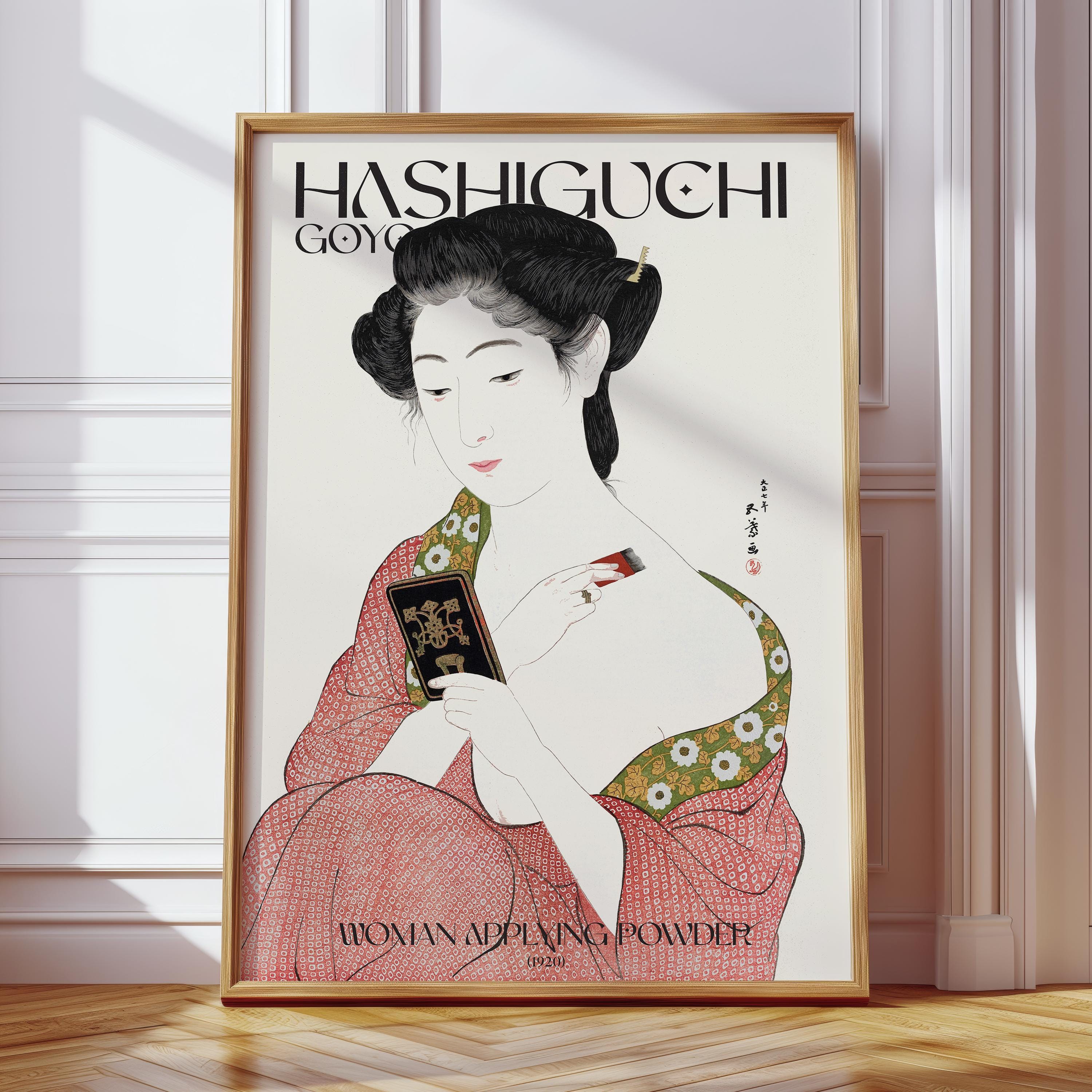 Hashiguchi Goyo Poster – Woman Applying Powder (1918) – Japanese ...