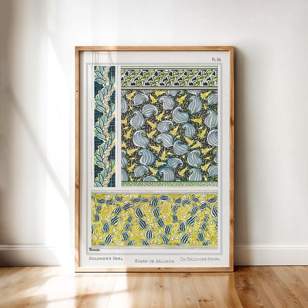 Art Nouveau Solomon’s Seal Motifs – Vintage Botanical Ornament by ...
