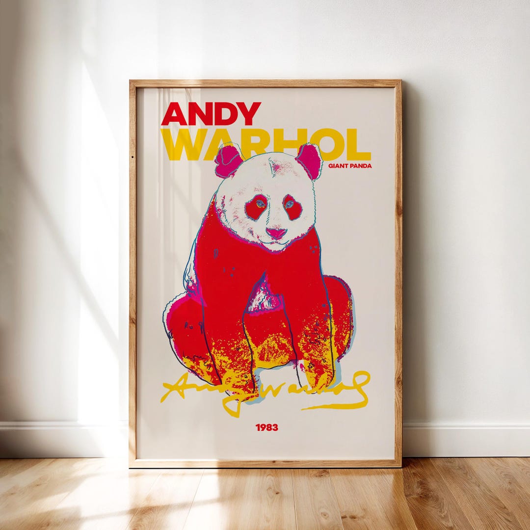 Andy Warhol | Giant Panda 1983 Download Print, Vintage Colorful Poster ...