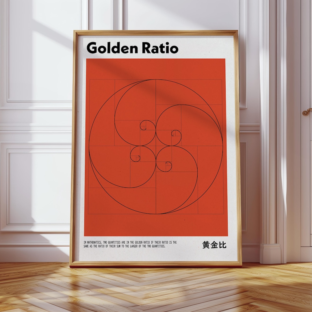 Golden Ratio Download Print, Vintage Colorful Poster, Retro Poster ...