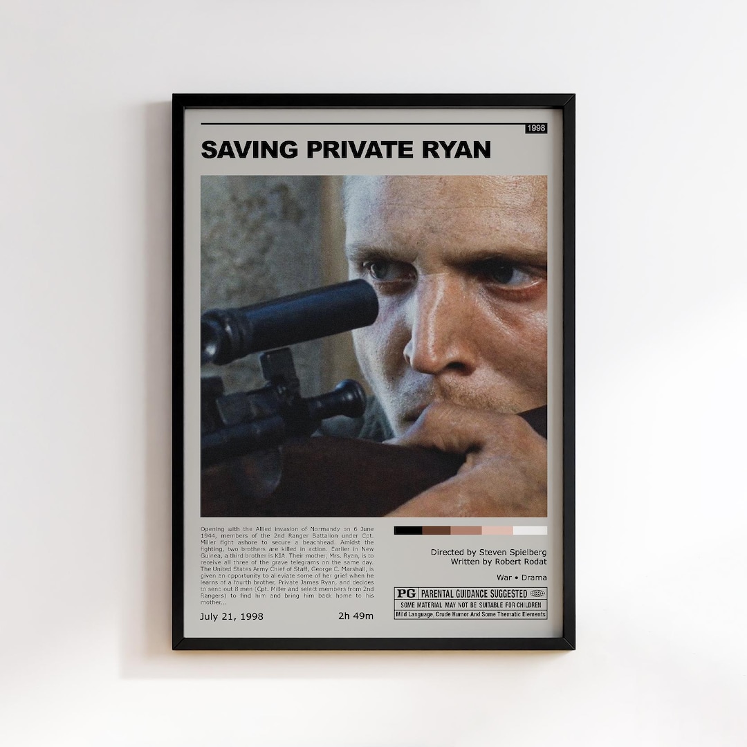 Saving Private Ryan Movie Poster Printable Poster Film Poster Digital ...