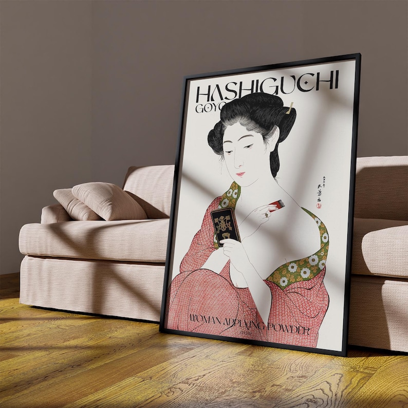 Hashiguchi Goyo Poster – Woman Applying Powder (1918) – Japanese ...