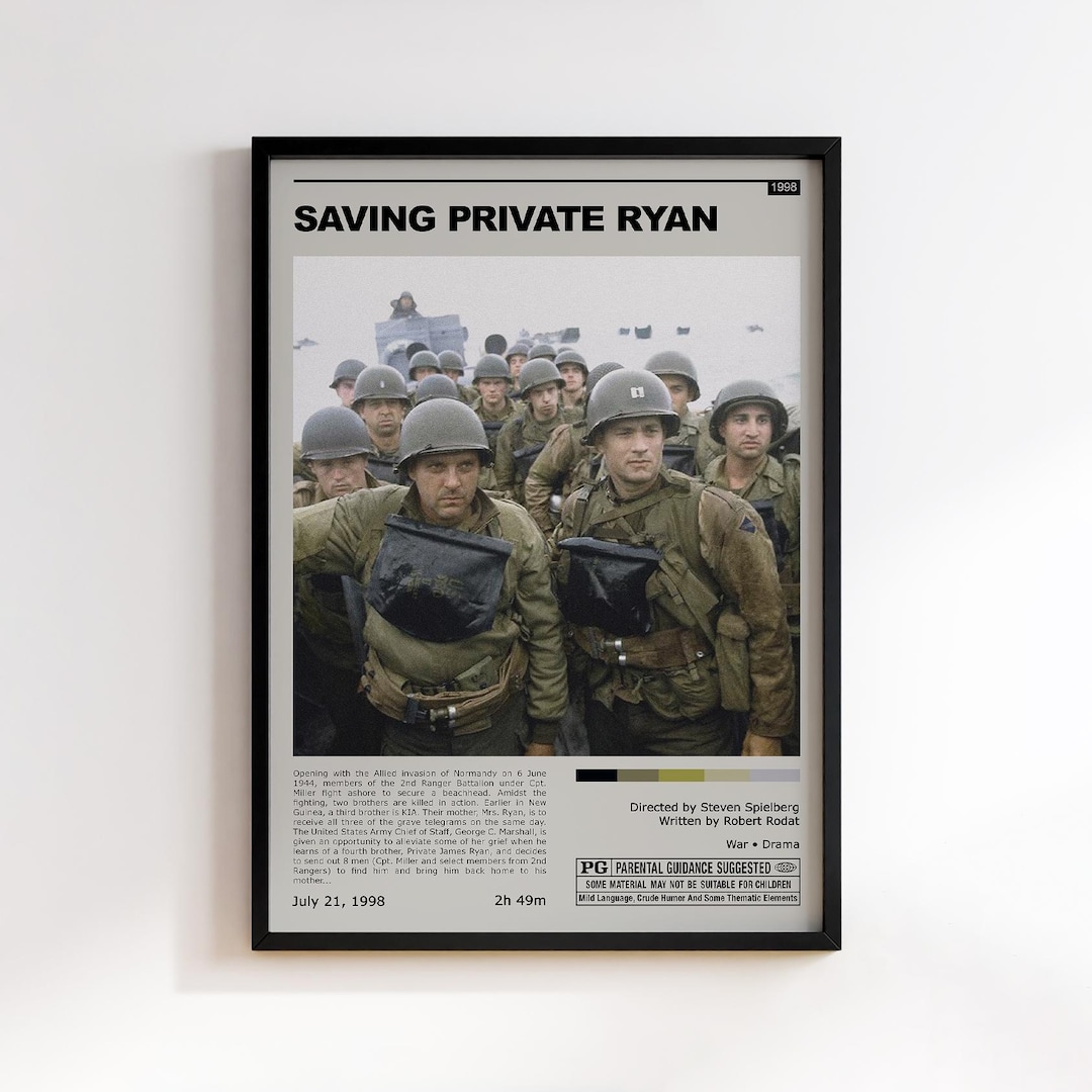 Saving Private Ryan Movie Poster Printable Poster Film Poster Digital ...
