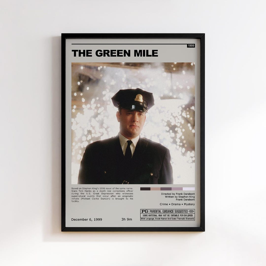 The Green Mile Movie Poster Printable Poster Film Poster Digital Art ...