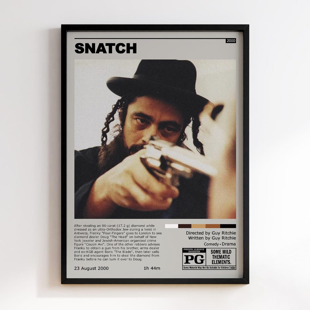 Snatch Download Print Printable Poster Film Poster Digital Art Modern ...