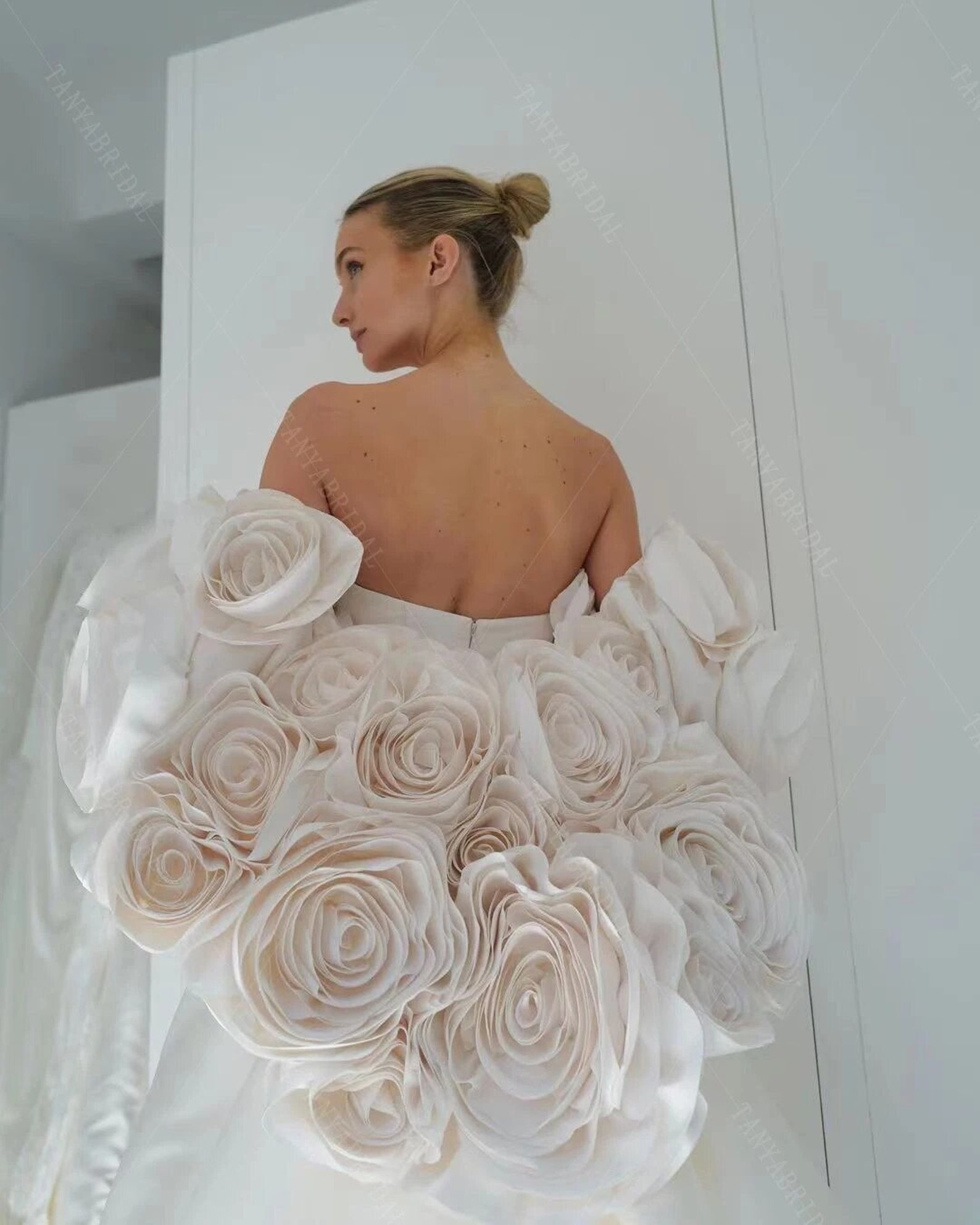 Dreamy Romantic Flowers Cape ,luxury Bridal Coat ,with Long Detachable ...