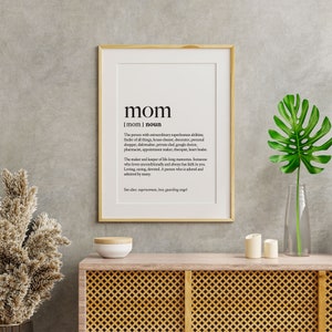 Mom Mum Mama Dictionary Definition, Mothers Day Personalised Gift ...
