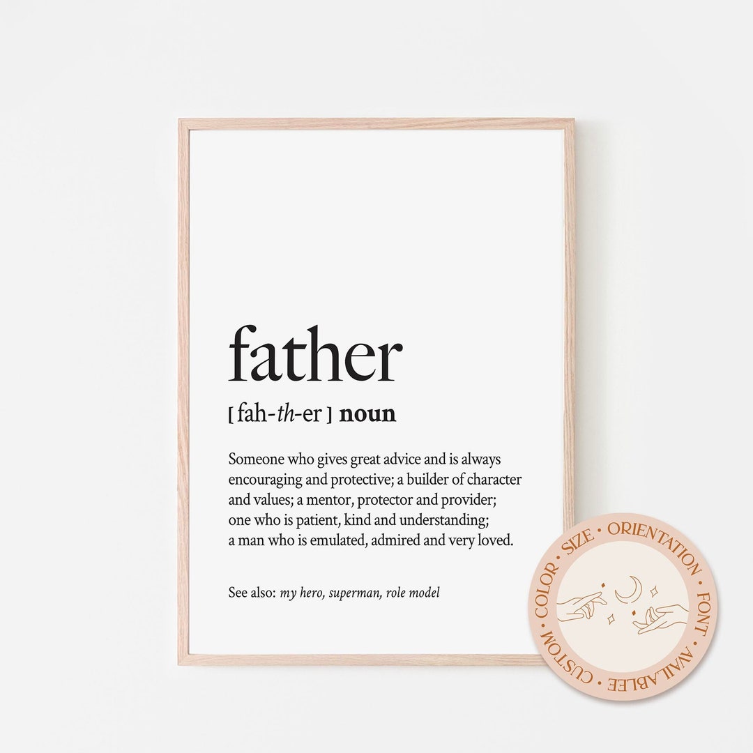 Father's Day Personalised Gift Father Dad Definition - Etsy