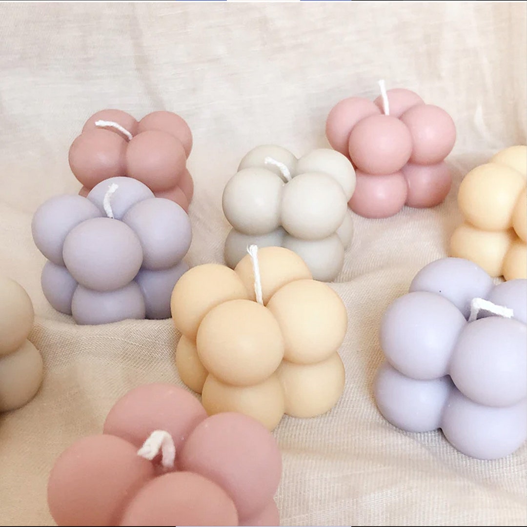 Bubble Cube Candle, Bubble Candle, Gift for Her, Gift Idea, Organic Soy ...