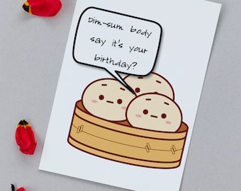 Happy Birthday Card for Dumplings - Etsy