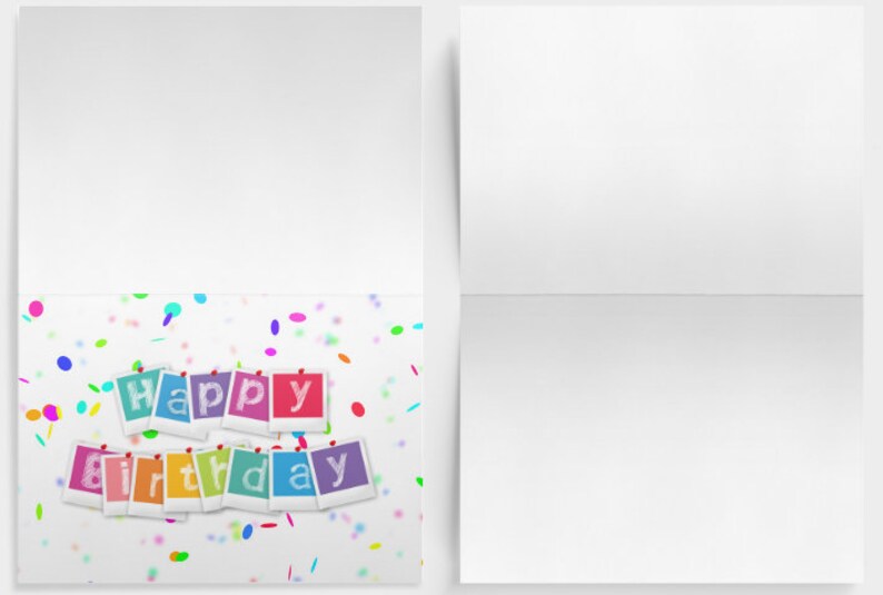 Happy Birthday Card | Confetti | Printable Card | Instant Download ...