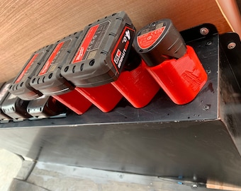 Milwaukee M12 M18 Battery Holder and Charger Mount - Etsy