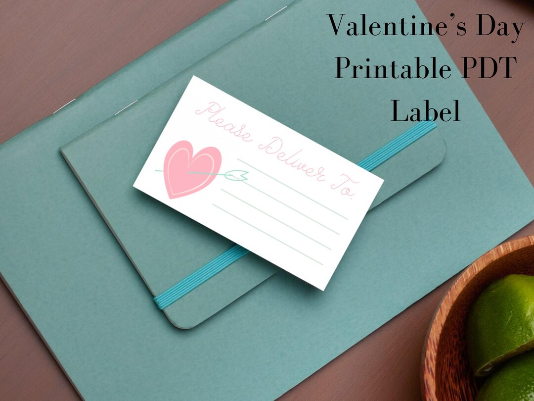 Printable Valentine’s Day Shipping Labels | Romantic Heart-themed ...
