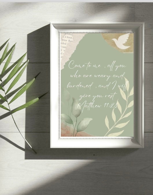 Printable Art Poster Instant Download Bible Verse Art Quote Inspiration ...